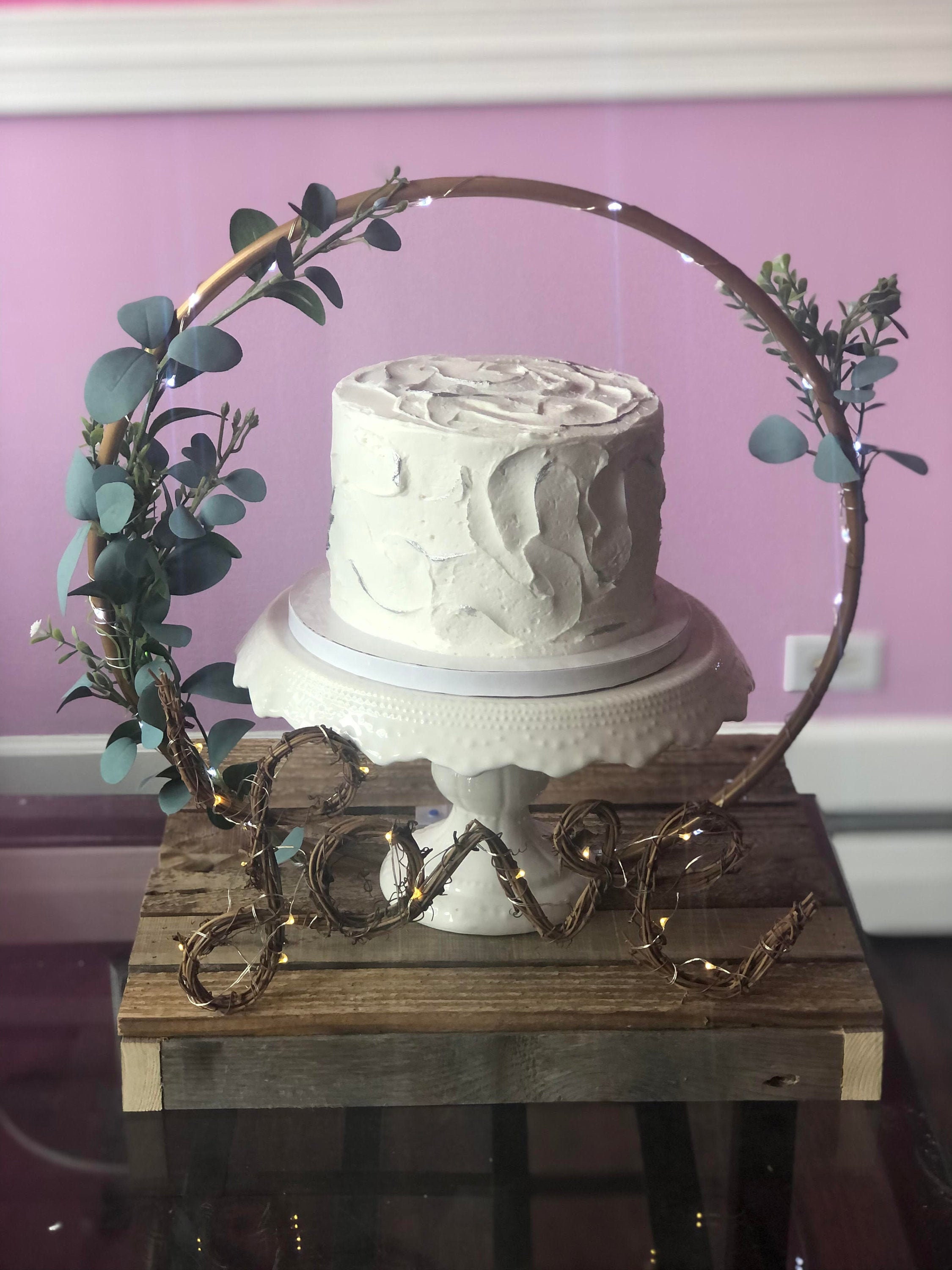 Gold Hoop Cake Stand Wedding Cake Stand Gold Hoop with Base Gold Hoop ...