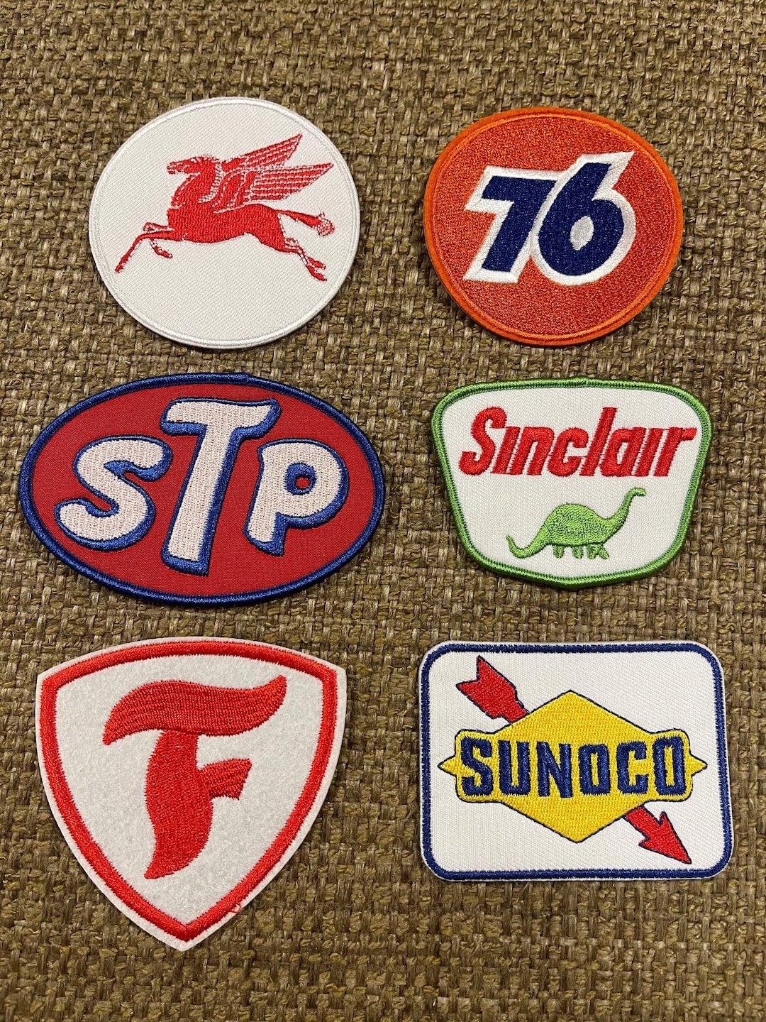 Vintage Racing Oil & Gas Station Patch for DIY Customization on Trucker ...