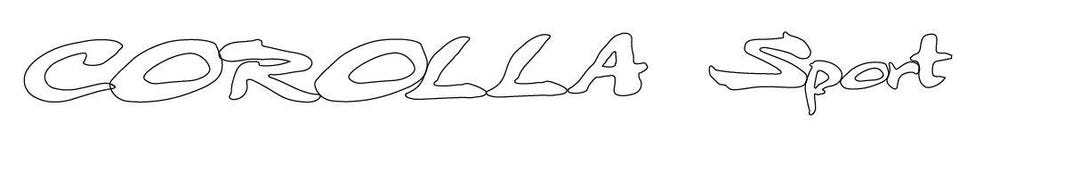 Custom Corolla Sport Supra FONT - Etsy