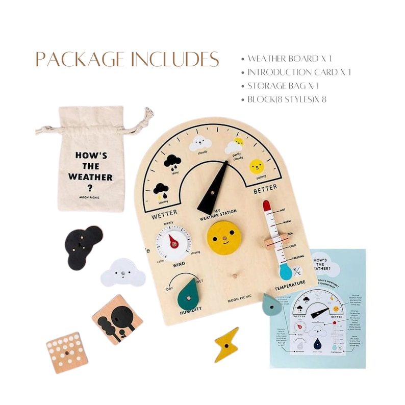 Wooden Weather Station Board: Montessori Educational Toy - Etsy