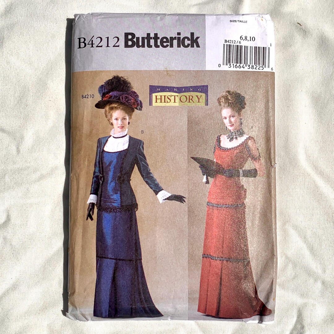 Victorian Dress & Jacket Sewing Pattern: Titanic, Downton Abbey Costume ...