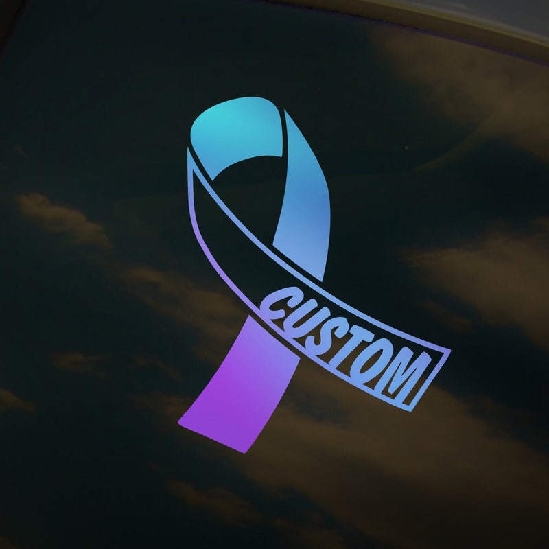 Pink Ribbon Decal - Etsy