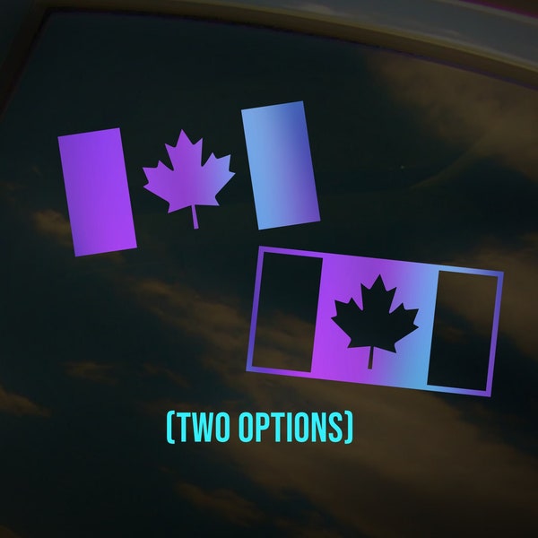 Black Canadian Flag Sticker - Etsy