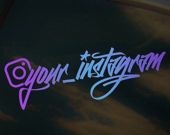 Personalized Custom Instagram Name Vinyl Decal Sticker Car Window ...