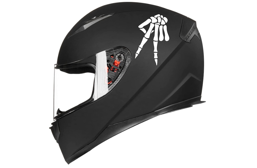 Motorcycle Wave 2 Fingers Down Helmet/car Window Sticker, Die-cut Vinyl ...