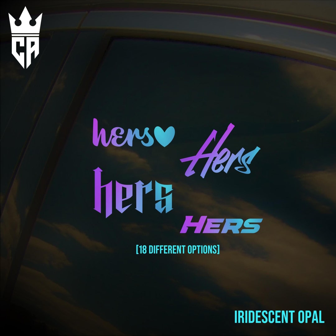 Hers Car Window Sticker, Die-cut Vinyl Decal - Etsy