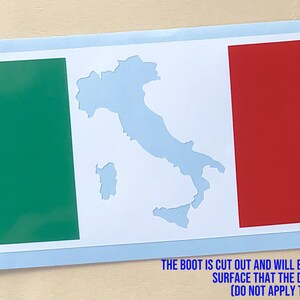 Italy Flag With Boot Car Window Sticker, Die-cut Vinyl Decal - Etsy