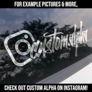 Custom Instagram Car Window Sticker, Die-cut Vinyl Decal - Etsy