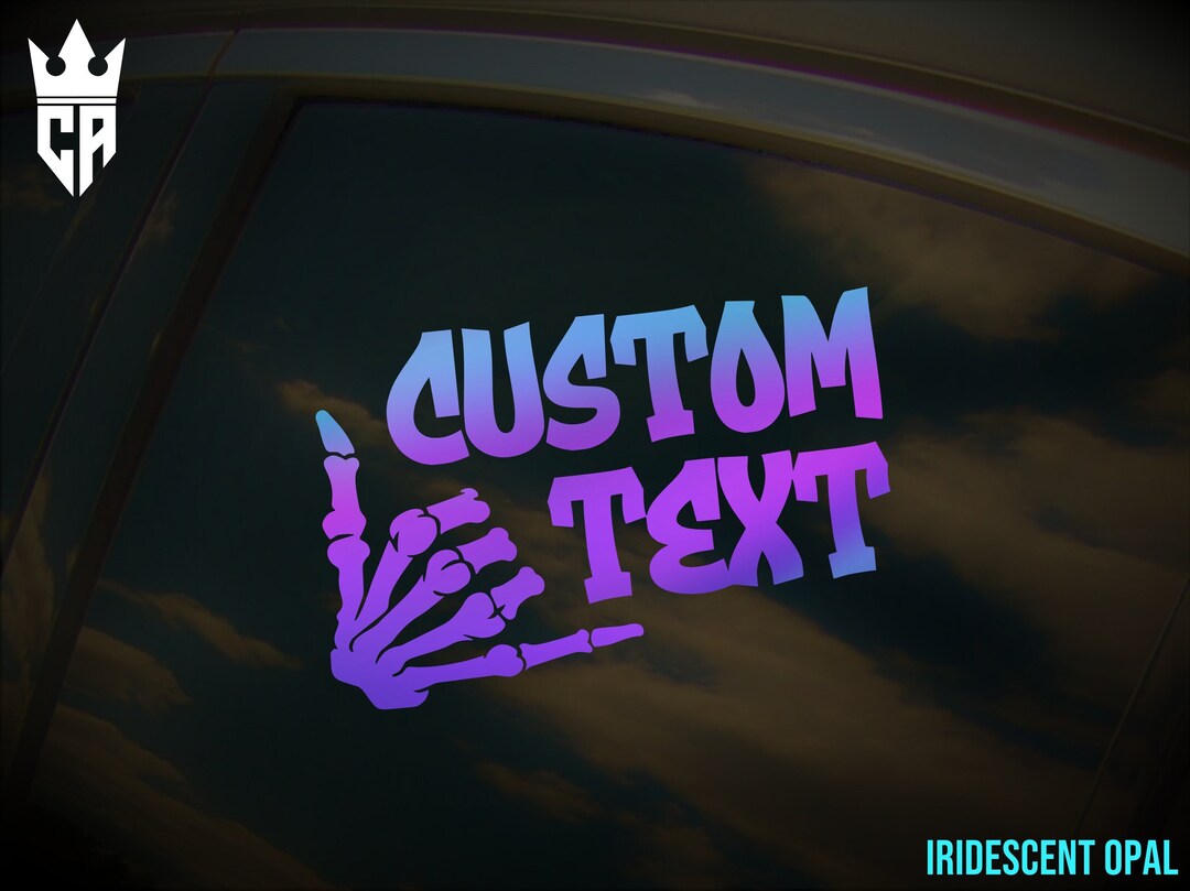 Custom Shaka Skeleton Hand Car Decal Window Sticker Die-cut - Etsy