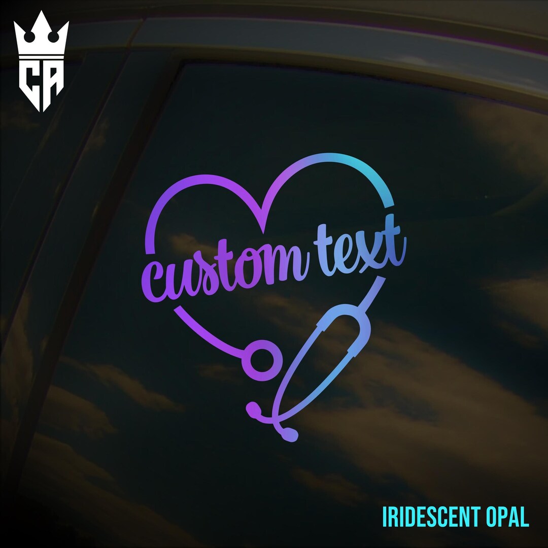 Custom Medical Nurse Heart Car Window Sticker, Die-cut Vinyl Decal - Etsy