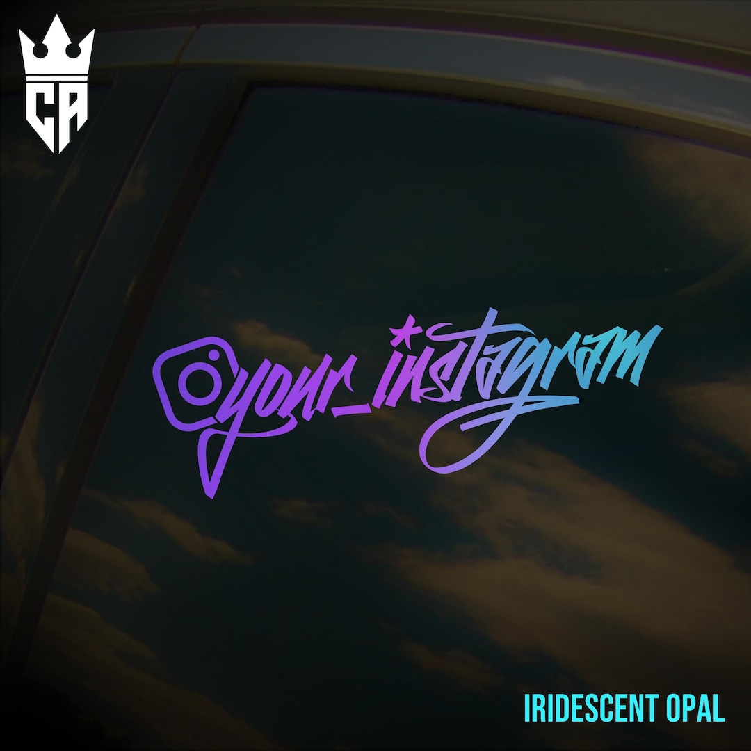 Custom Instagram Car Window Sticker, Die-cut Vinyl Decal - Etsy