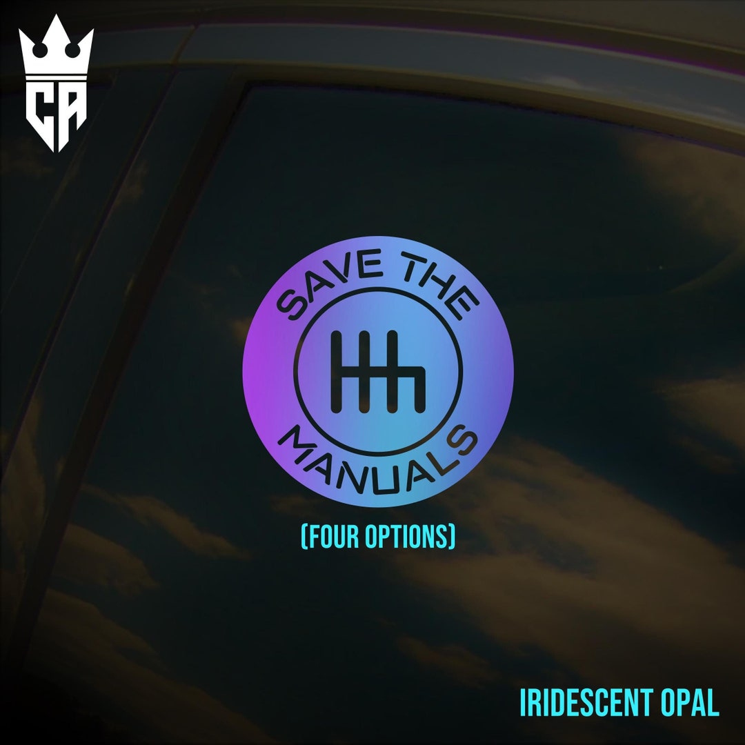 Save the Manuals Car Window Sticker, Die-cut Vinyl Decal - Etsy