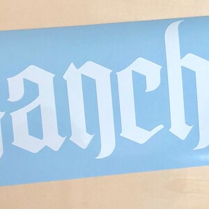 Custom Old English Text Car Window Sticker [die-cut Vinyl Decal] - Etsy