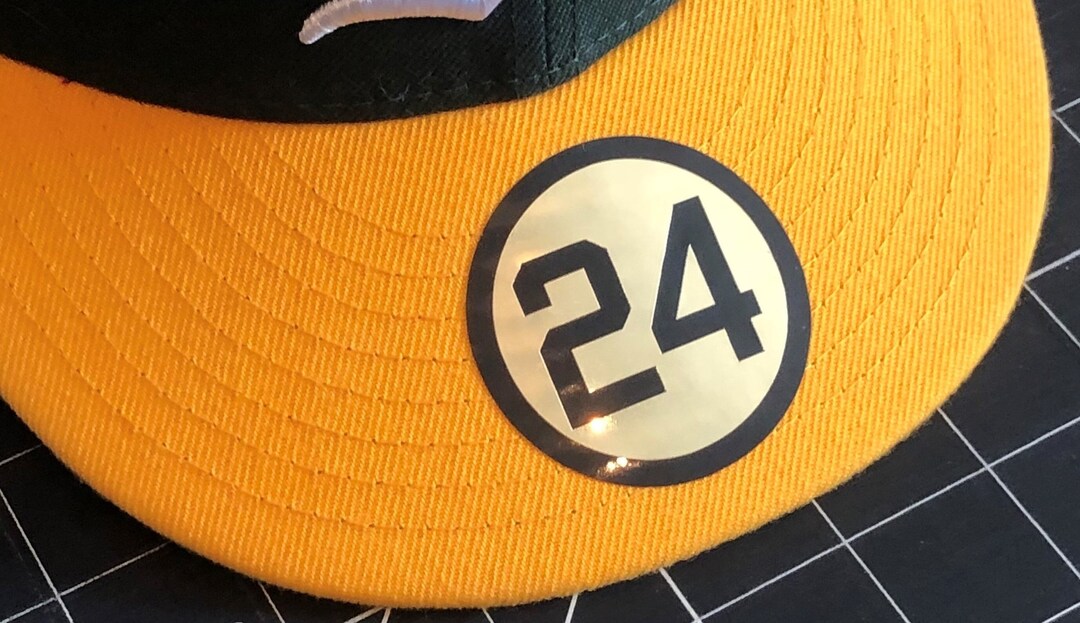 Custom Number Sticker for Hat Brim, Die-cut Vinyl Decals **SET OF TWO ...
