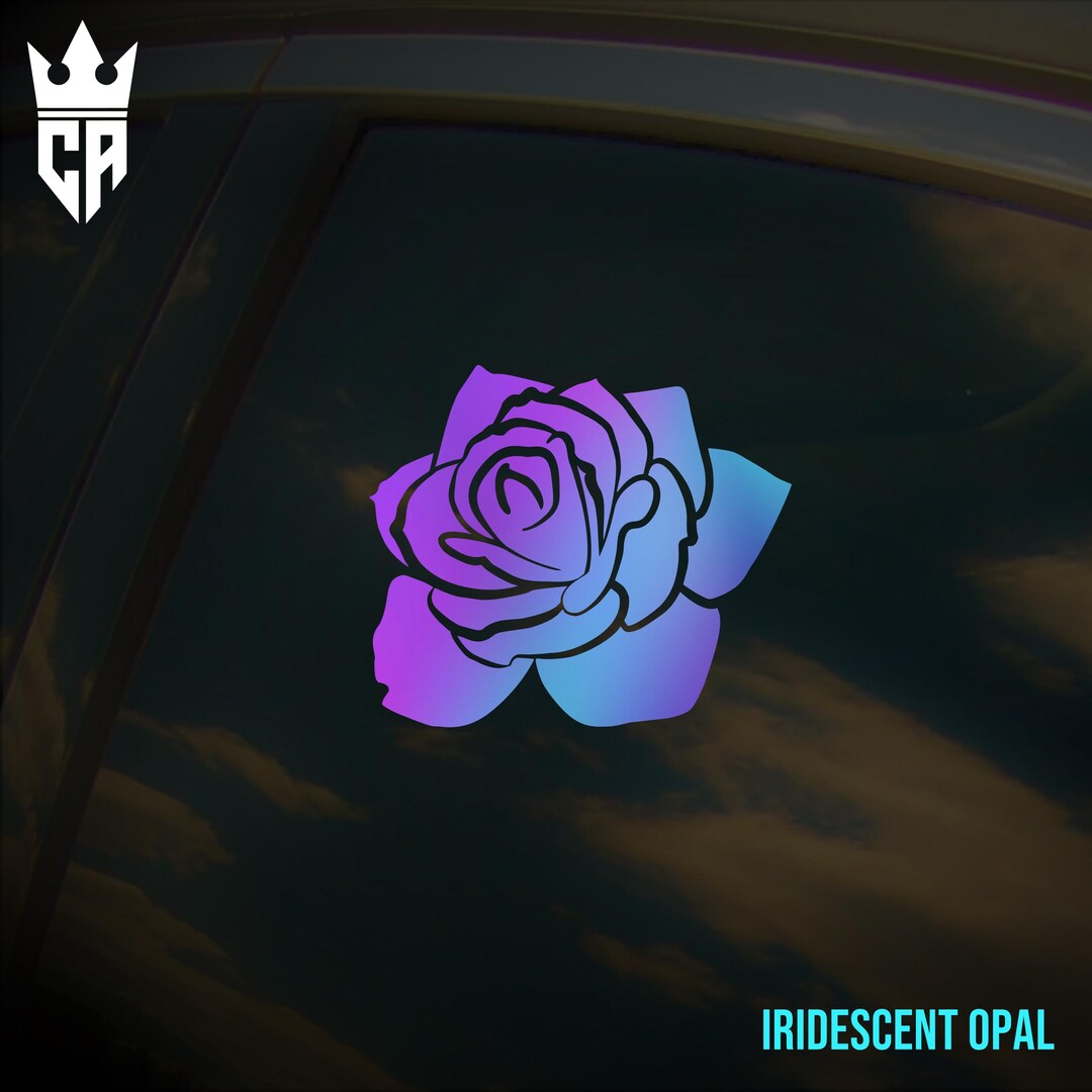 Rose Car Window Sticker, Die-cut Vinyl Decal - Etsy