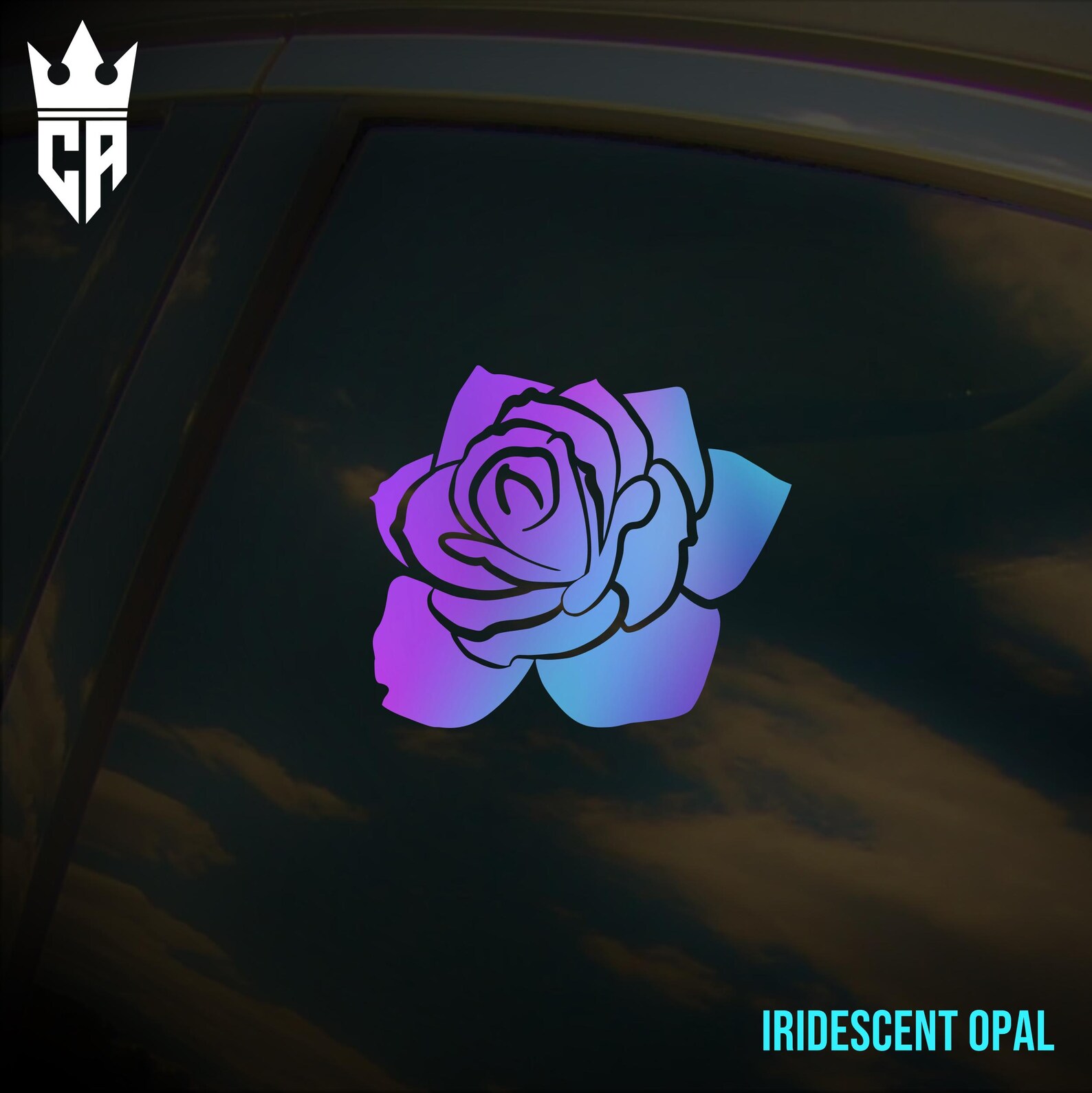 Rose Car Window Sticker, Die-cut Vinyl Decal - Etsy