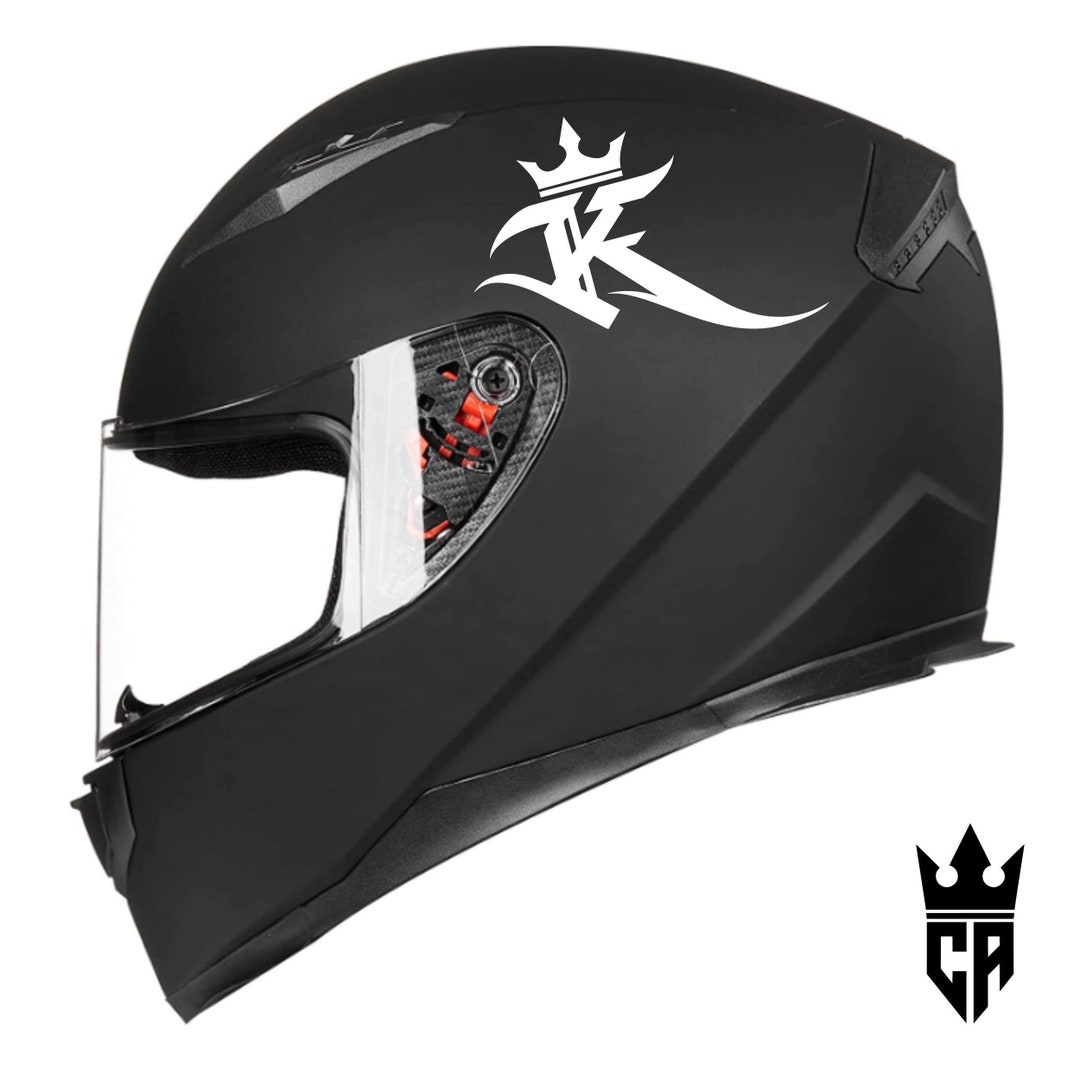 K With Crown Helmet/car Window Sticker, Die-cut Vinyl Decal - Etsy