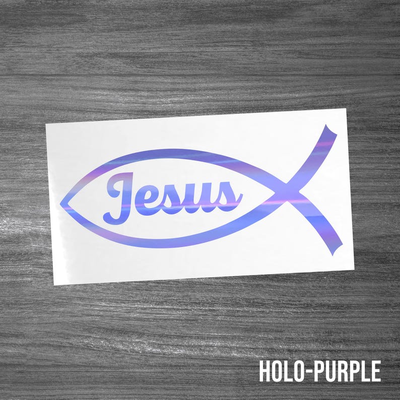 Custom Jesus Fish Car Window Sticker [die-cut Vinyl Decal] - Etsy
