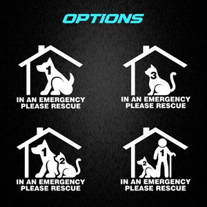 In Case of Emergency Please Rescue My Dog and Cat Sticker, Die-cut ...