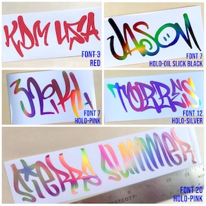 Custom Graffiti Name Sticker [die-cut Vinyl Decal] - Etsy