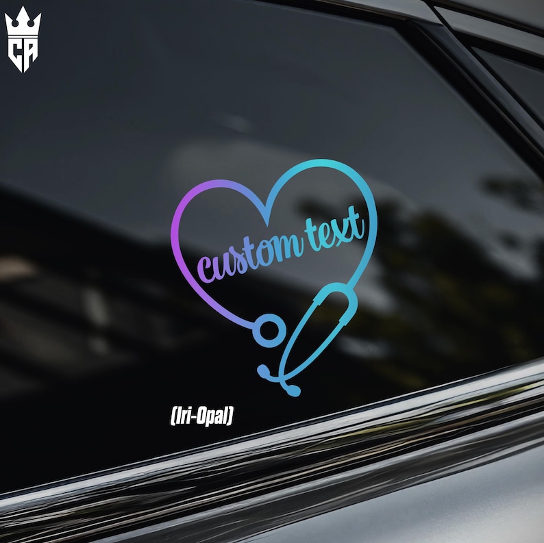 Custom Stethoscope Heart Car Window Sticker [die-cut Vinyl Decal] - Etsy