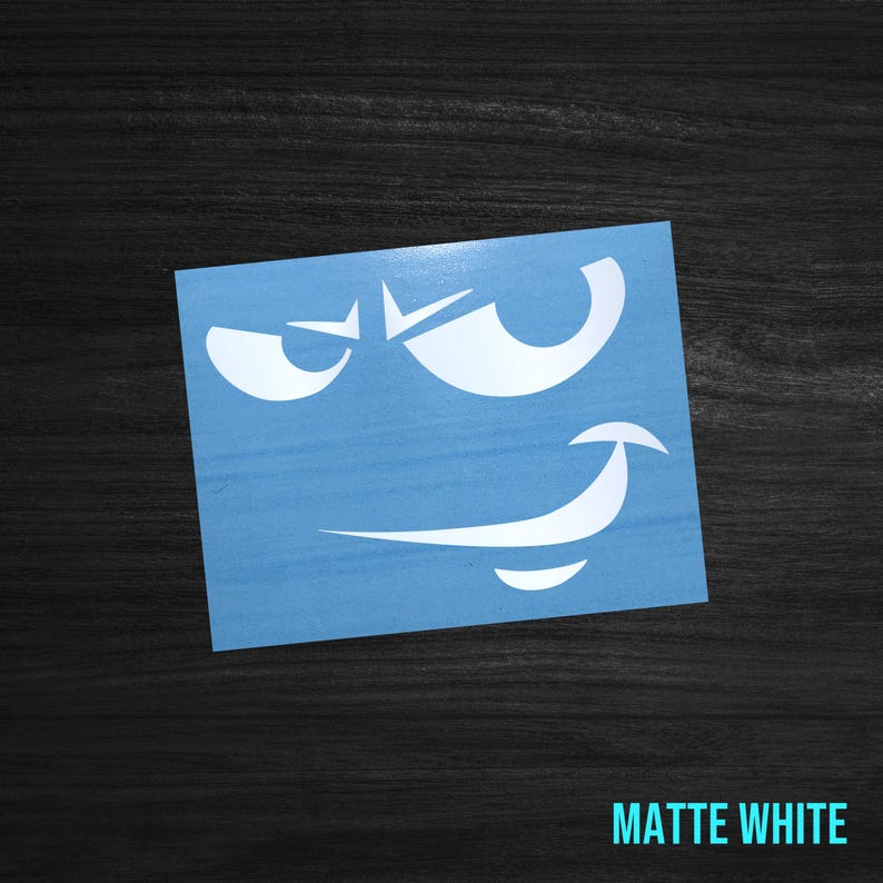 Smirk Face Helmet Sticker, Die-cut Vinyl Decal - Etsy