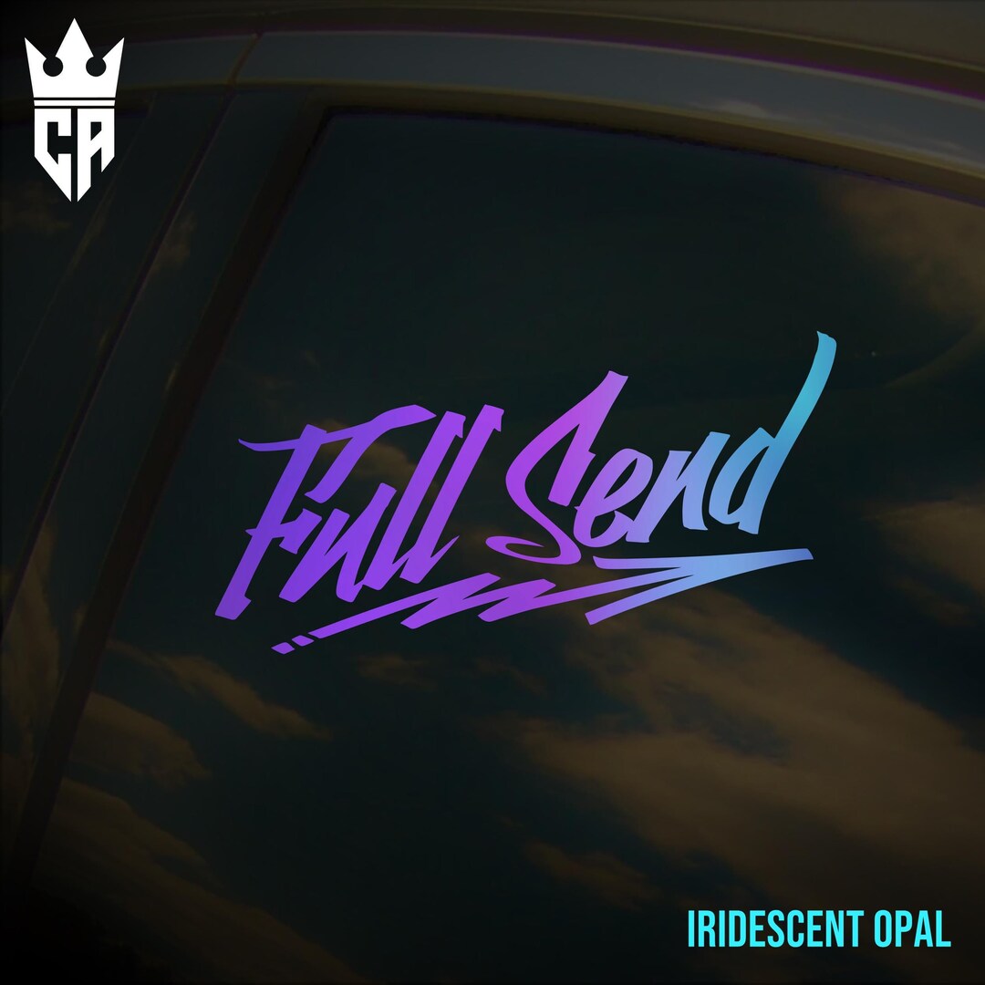 Full Send Car Window Sticker, Die-cut Vinyl Decal - Etsy