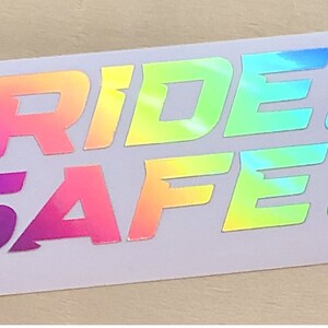 Ride Safe Motorcycle Wave 2 Fingers Down Sticker, Die-cut Vinyl Decal ...