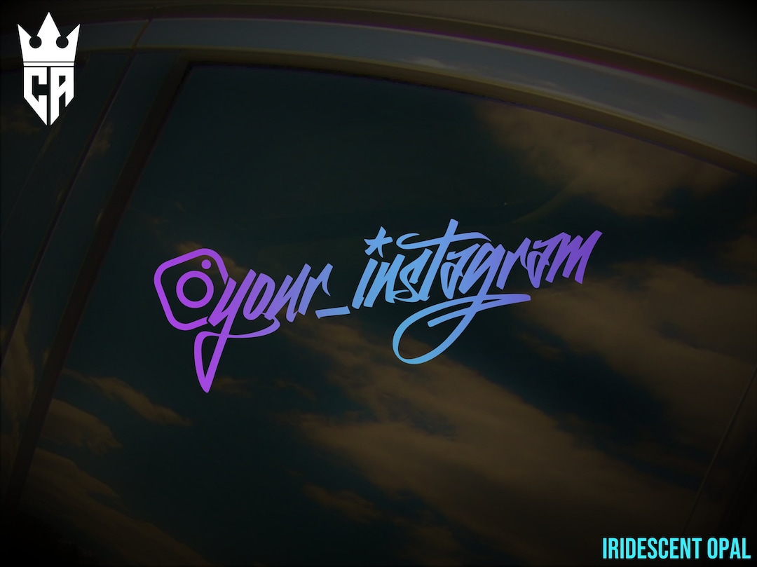 Custom Instagram Car Window Sticker, Die-cut Vinyl Decal - Etsy