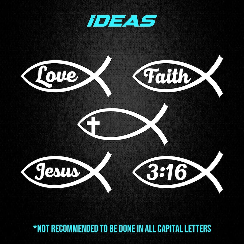 Custom Jesus Fish Car Window Sticker [die-cut Vinyl Decal] - Etsy