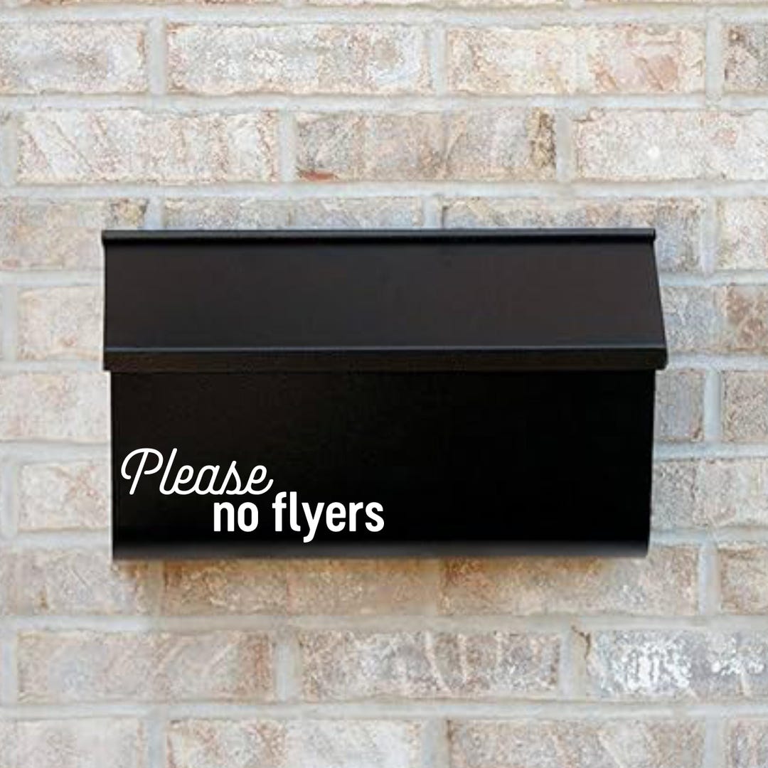 Please No Flyers Vinyl Decal - Etsy