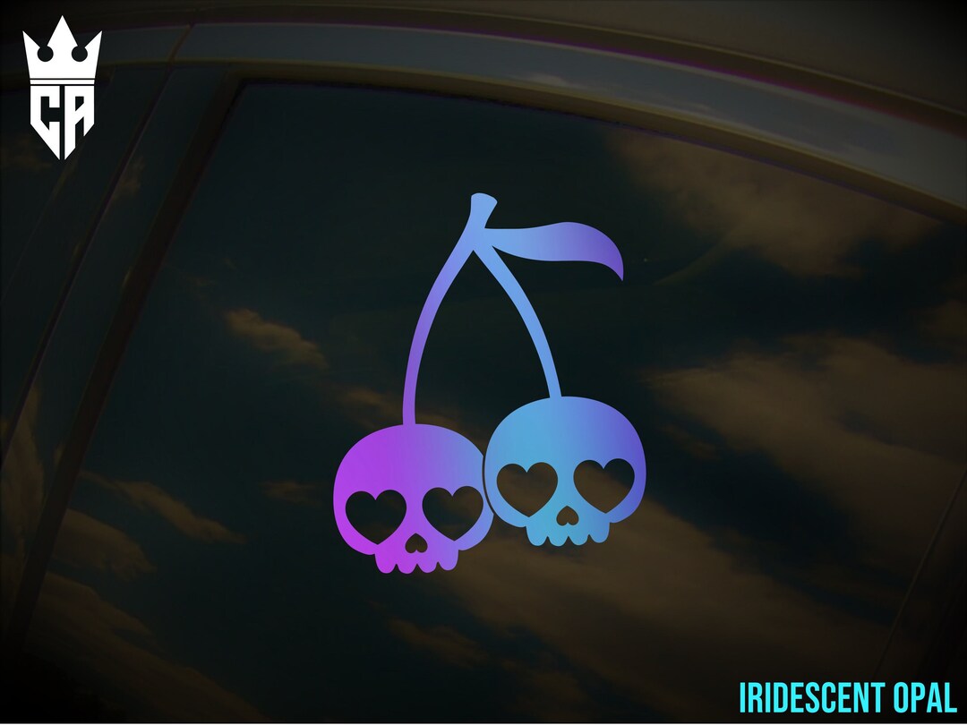 Skull Cherries Car Decal Window Sticker, Die-cut Vinyl Decal - Etsy