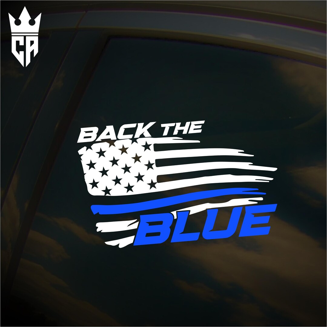 BACK THE BLUE Car Window Sticker [die-cut Vinyl Decal] - Etsy