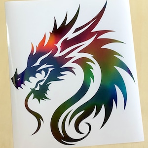 Dragon Head Car Window Sticker, Die-cut Vinyl Decal - Etsy