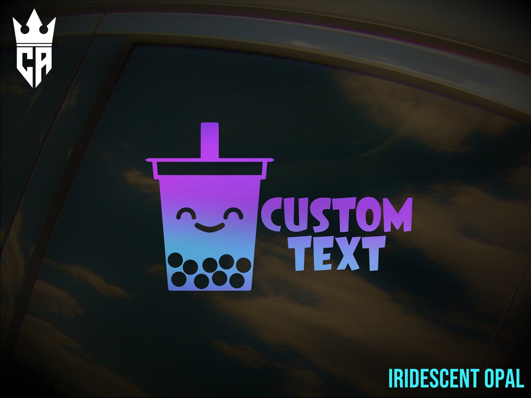 Custom Boba Car Window Sticker, Die-cut Vinyl Decal - Etsy