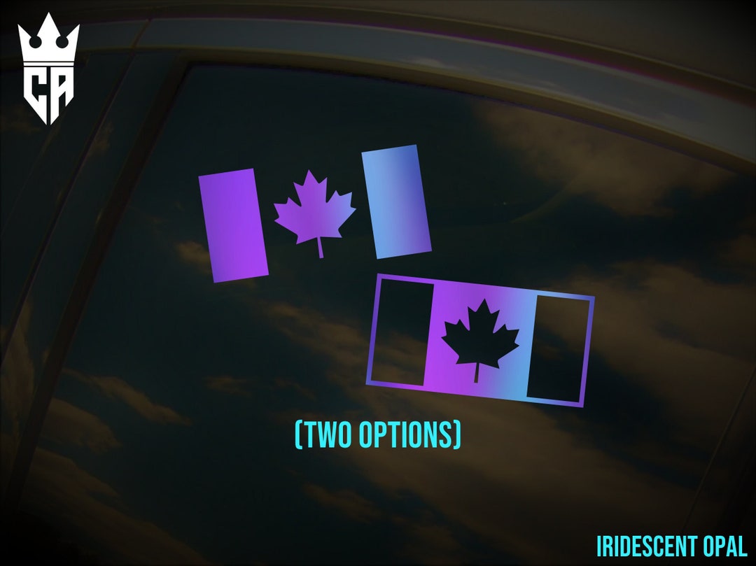 Canadian Flag Car Window Sticker, Die-cut Vinyl Decal - Etsy