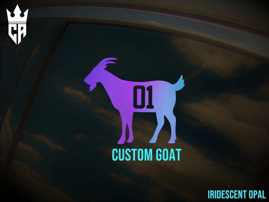 Custom Greatest of All Time Goat Car Window Sticker, Die-cut Vinyl ...