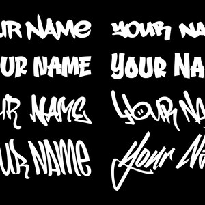 Custom Graffiti Name Sticker, Die-cut Vinyl Decal - Etsy