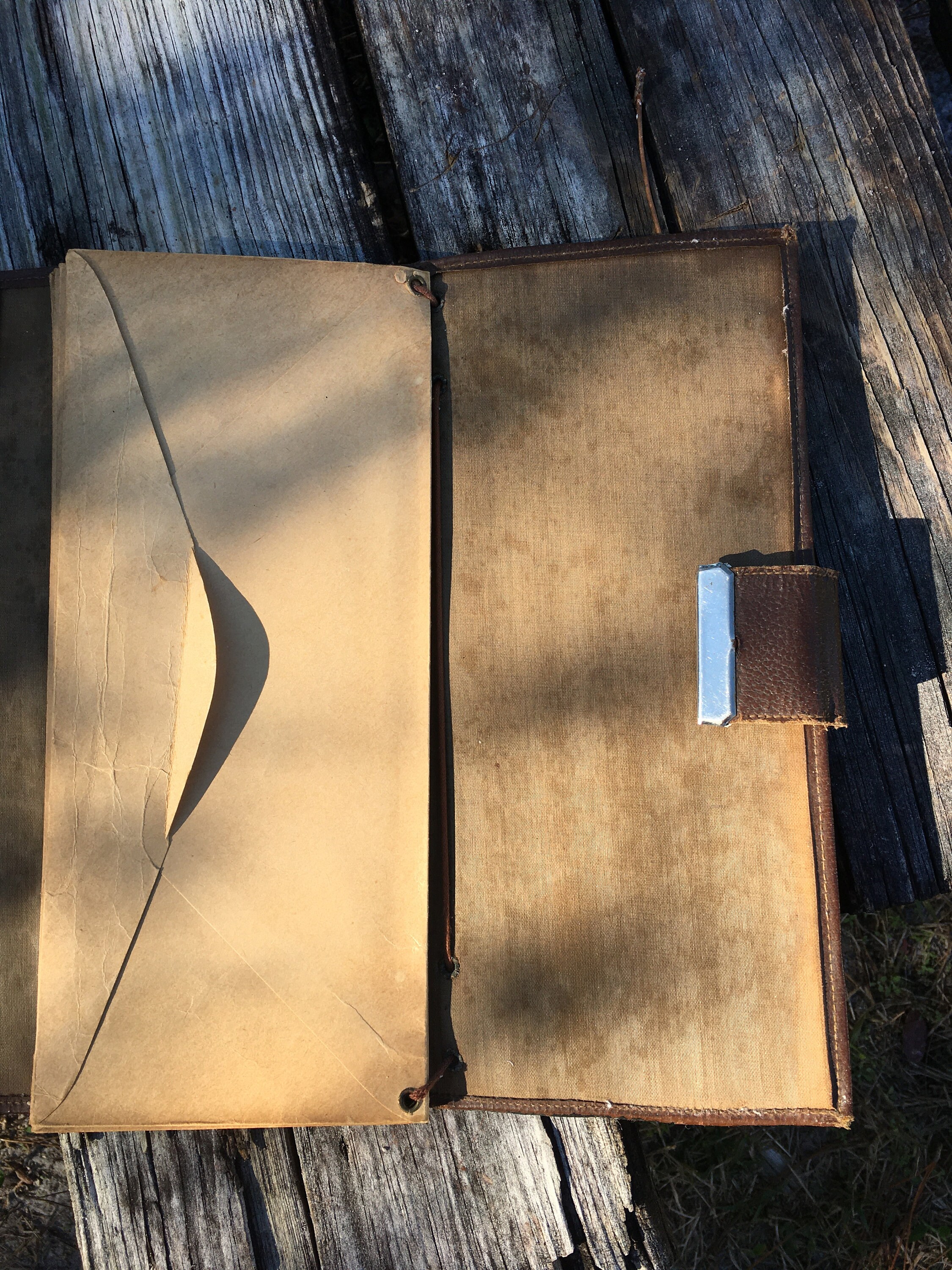 Vintage 1930's Leather Folio Valuable Documents 7 Env Farmers and ...