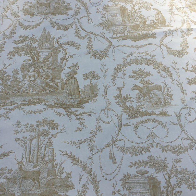 Black Toile Fabric - Etsy