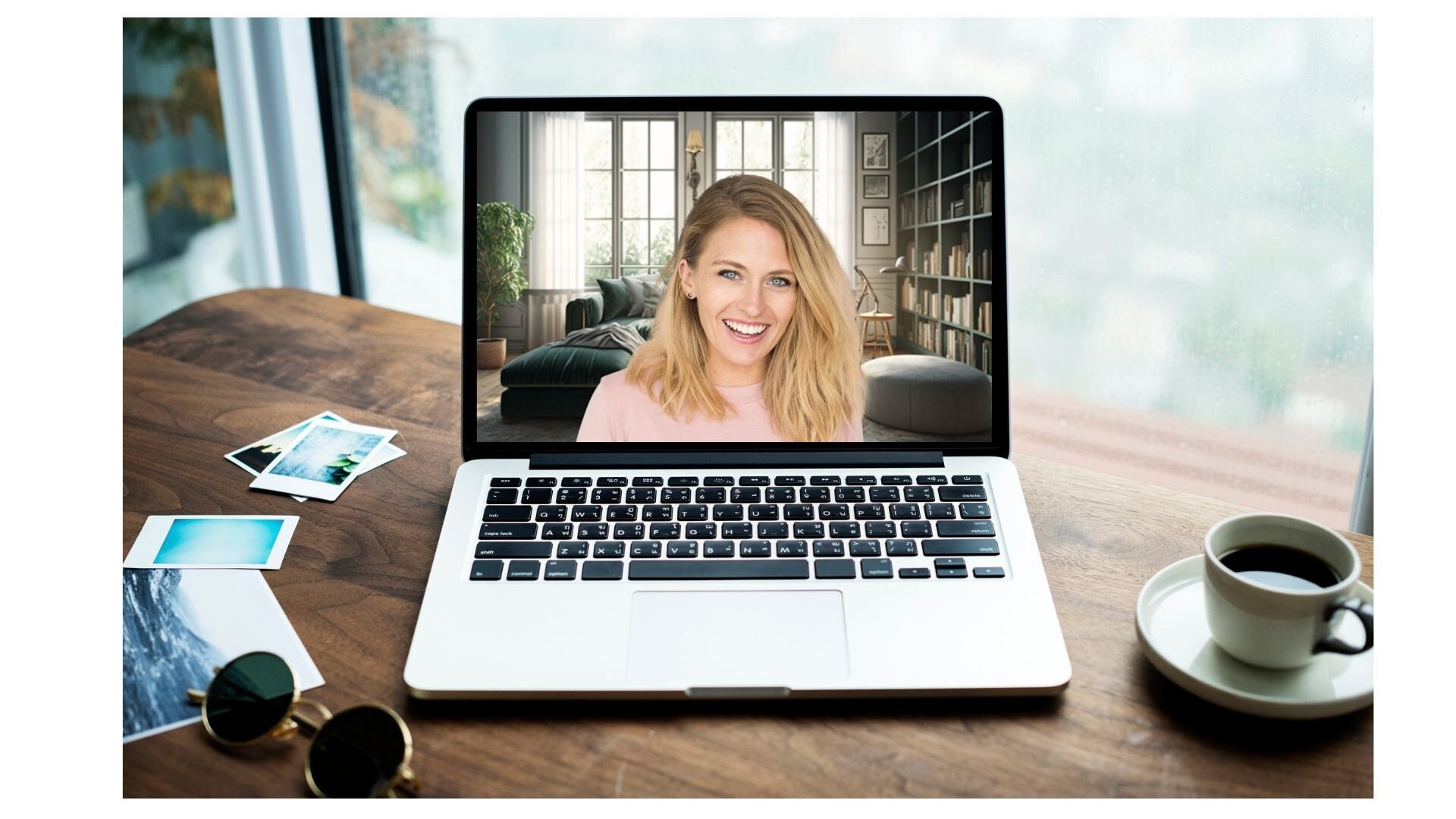Zoom Virtual Background | Bookcase | Home Office | Professional ...