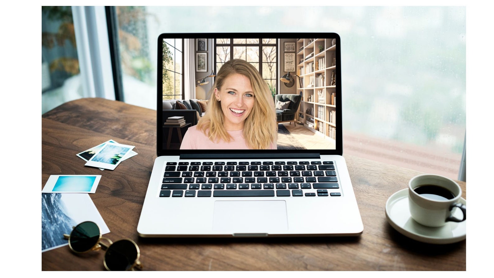 Zoom Virtual Background | Bookcase | Home Office | Professional ...