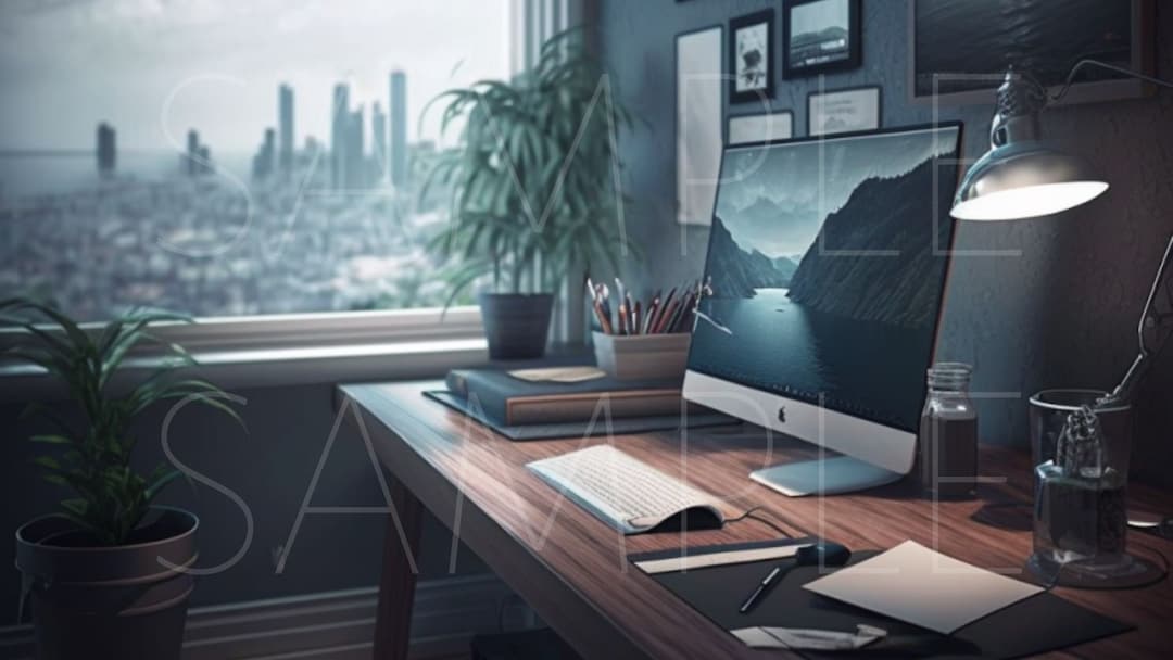 Zoom Virtual Background | Home Office | Professional | Backdrop - Etsy