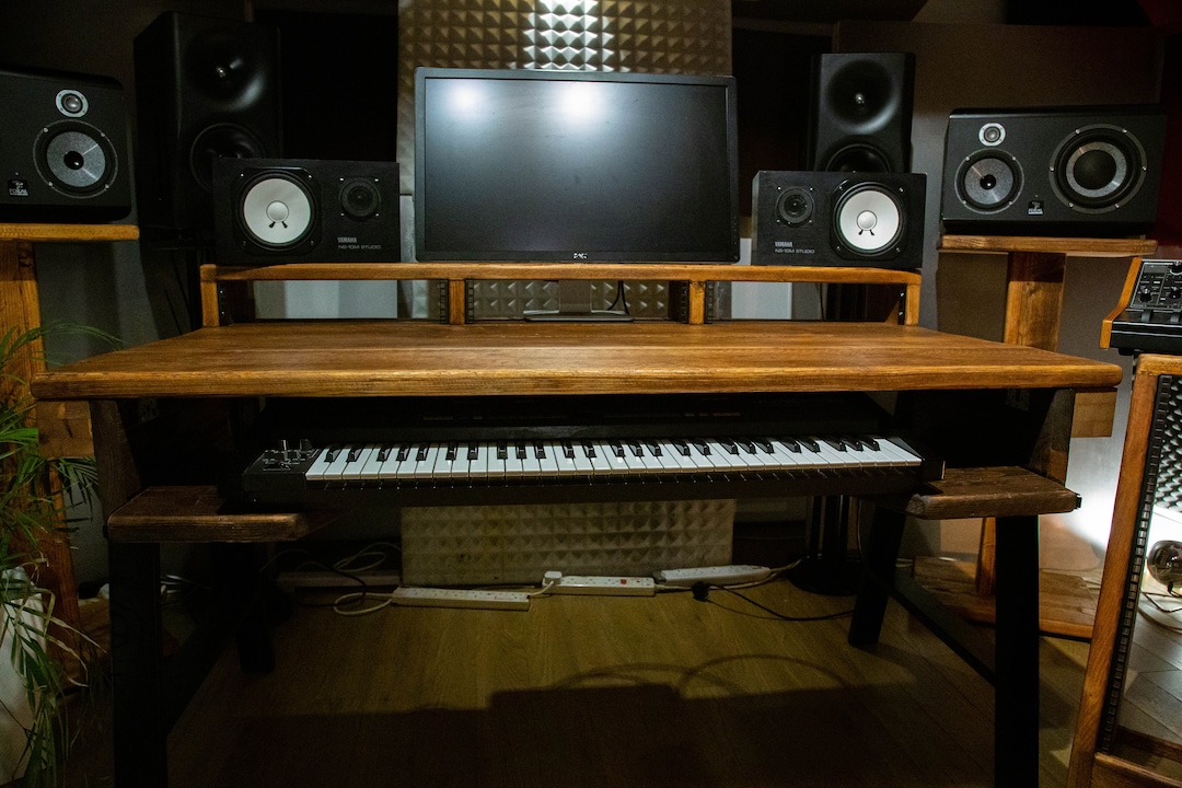 Handmade Studio Desk - Music Production Workstation - Recording Desk ...