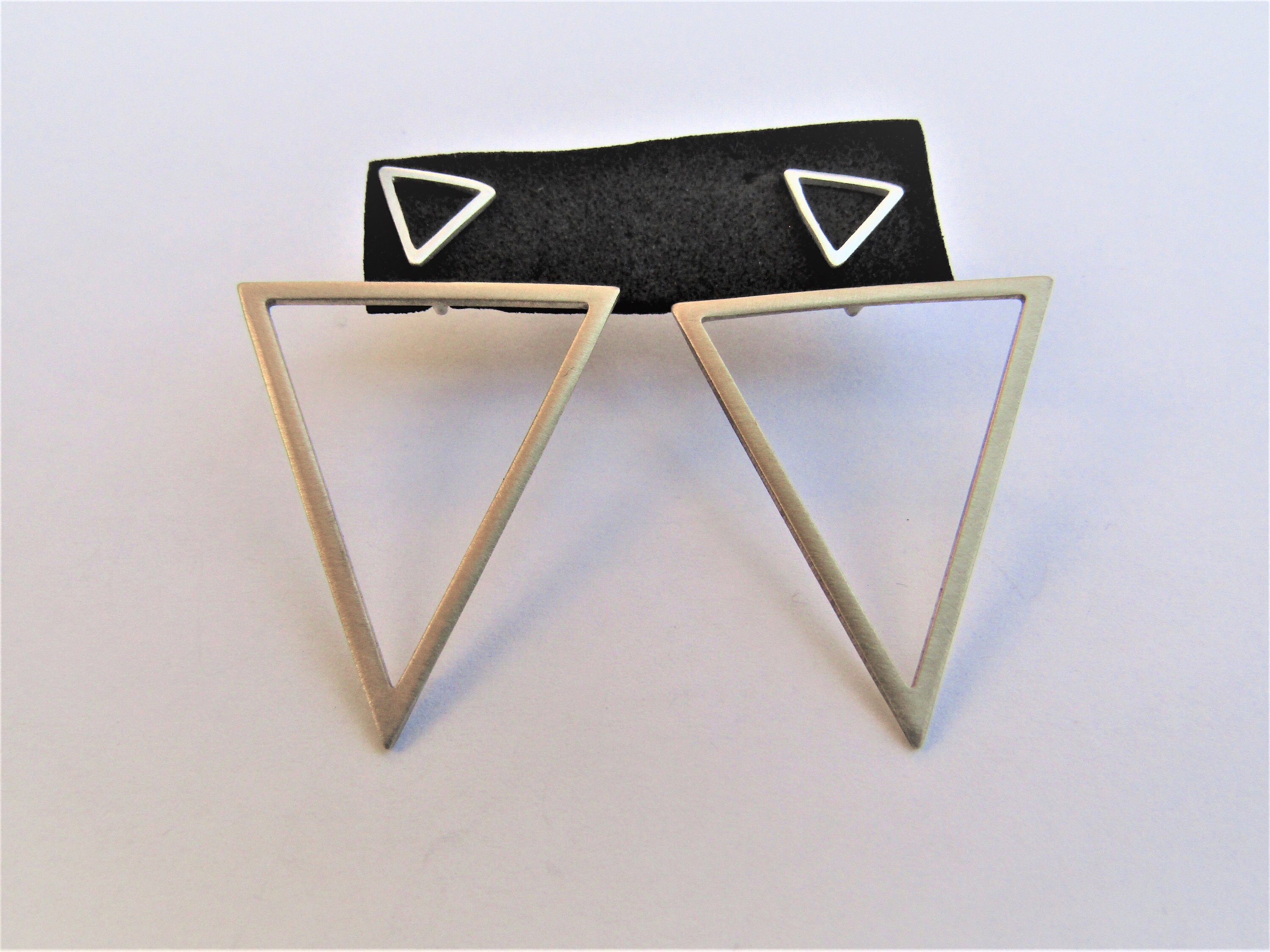 Triangle Earrings Ear Jackets Triangle Jewelry Geometric - Etsy