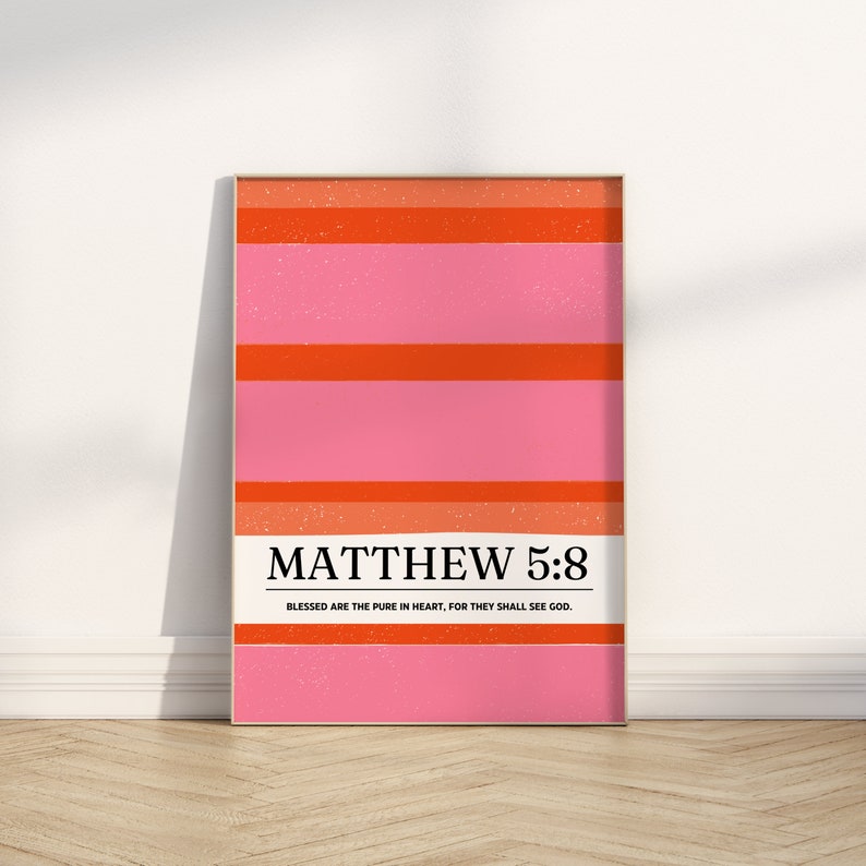 Christian Wall Art, Matthew 5:8 - Digital Download, Digital Art ...