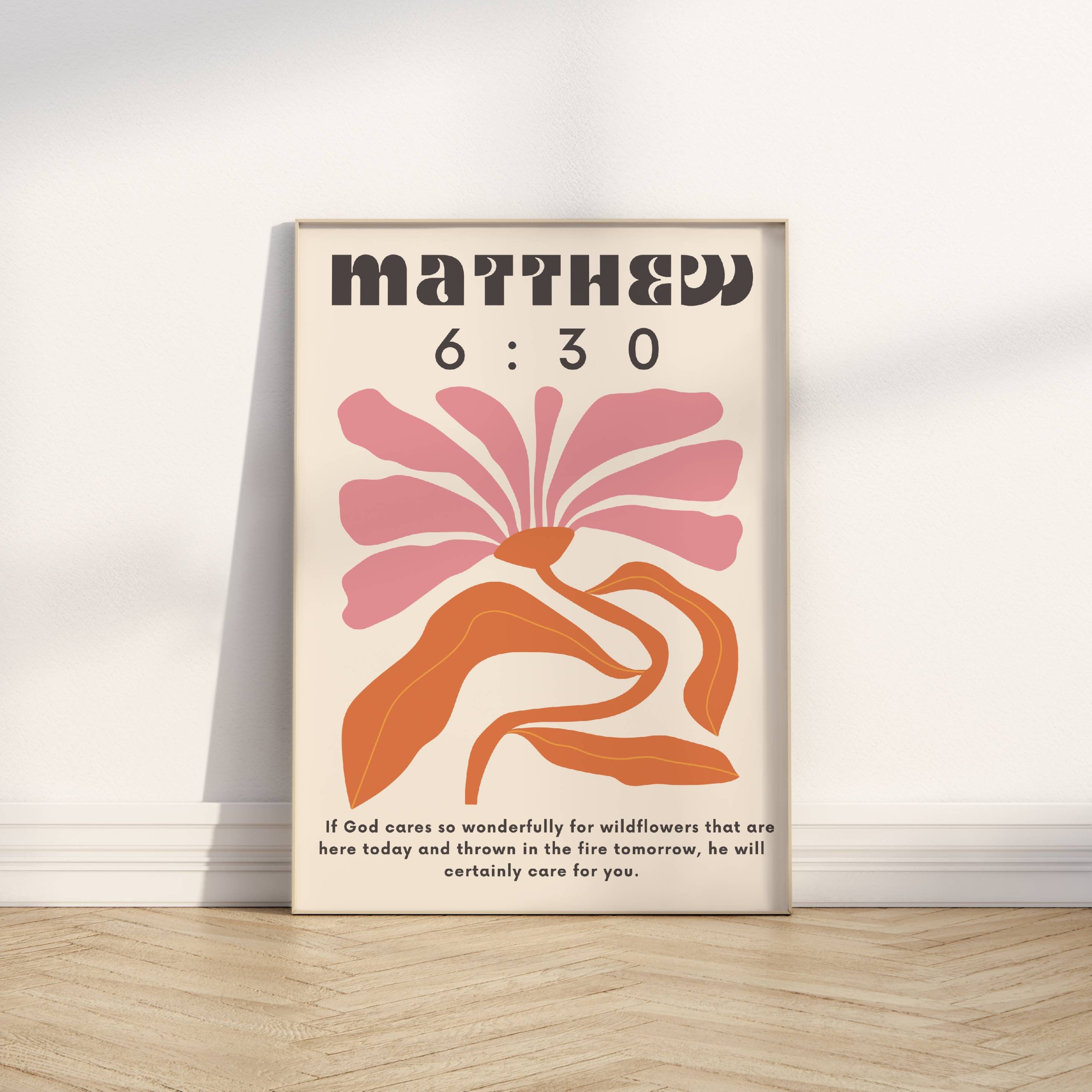 Christian Wall Art | Bible Verse Digital Art | Flower Wall Art ...