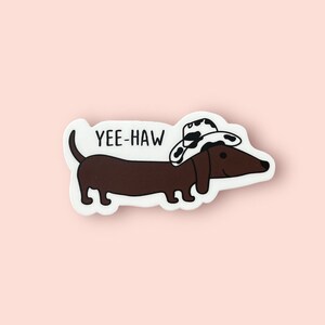 Cowboy Dachshund Sticker - Weiner Dog Sticker - Dogs and Country Music ...