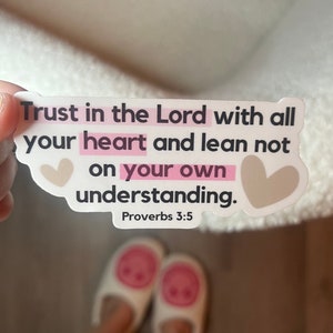 Christian Stickers Bible Verse Sticker Proverbs 3:5 Trust in God ...