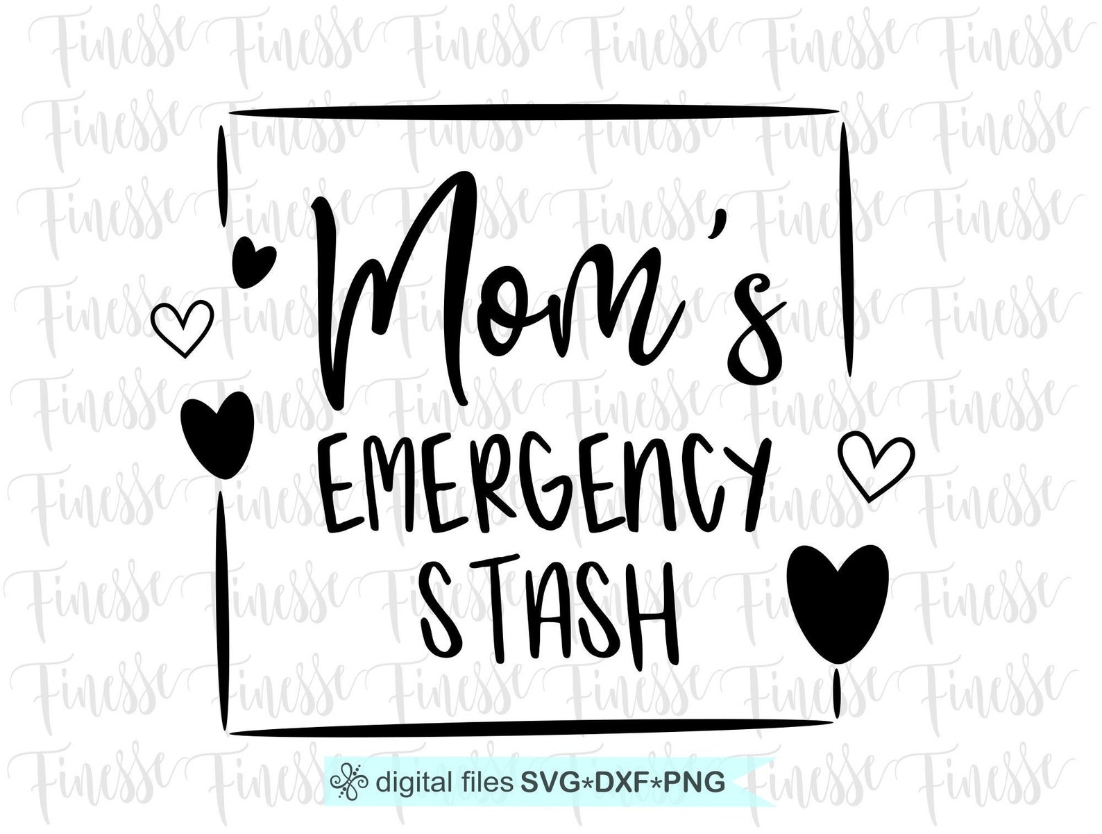 Mom's Emergency Stash SVG, for Mom, Mother's Day, Cut File for Cricut ...